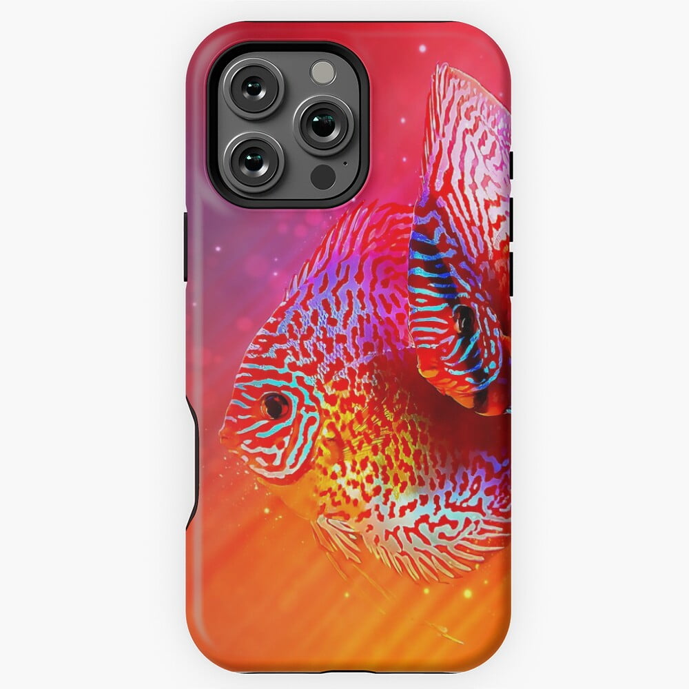 Discus Fish Colorful Tropical Aquarium Art Phone Case with iPhone 17 to ...