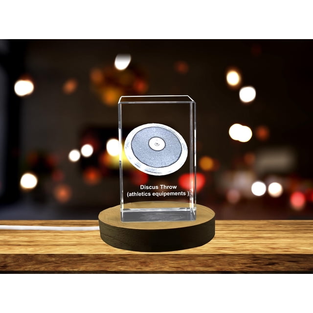 Discus Thrower 3D Engraved Crystal Award - Elegant Desktop Trophy for ...