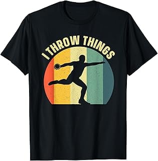 Discus Throwing Art For Men Women Athletics Discus Thrower T-Shirt ...