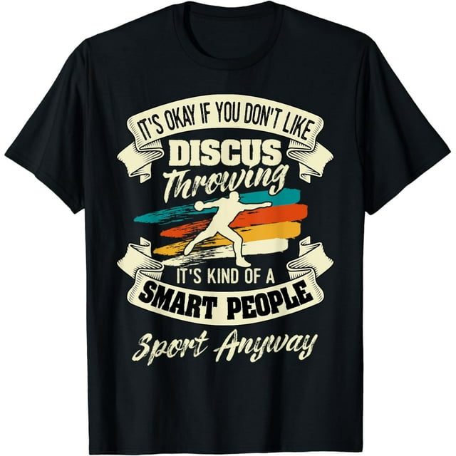 Discus Throwing Disc Retro Vintage Smart People Sport Anyway T-Shirt ...