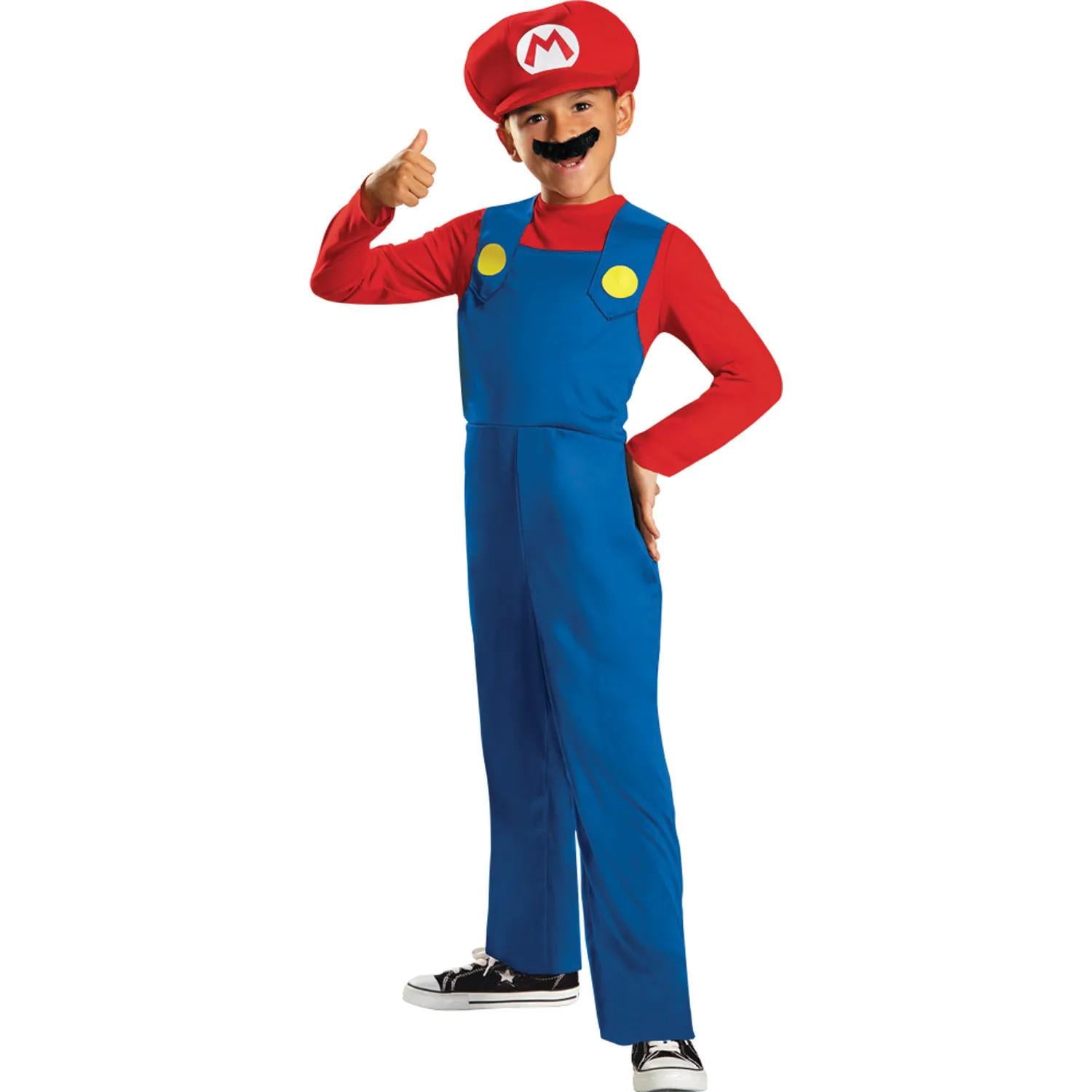 Disguise Boys' Super Mario Brothers Classic Halloween Jumpsuit Costume ...