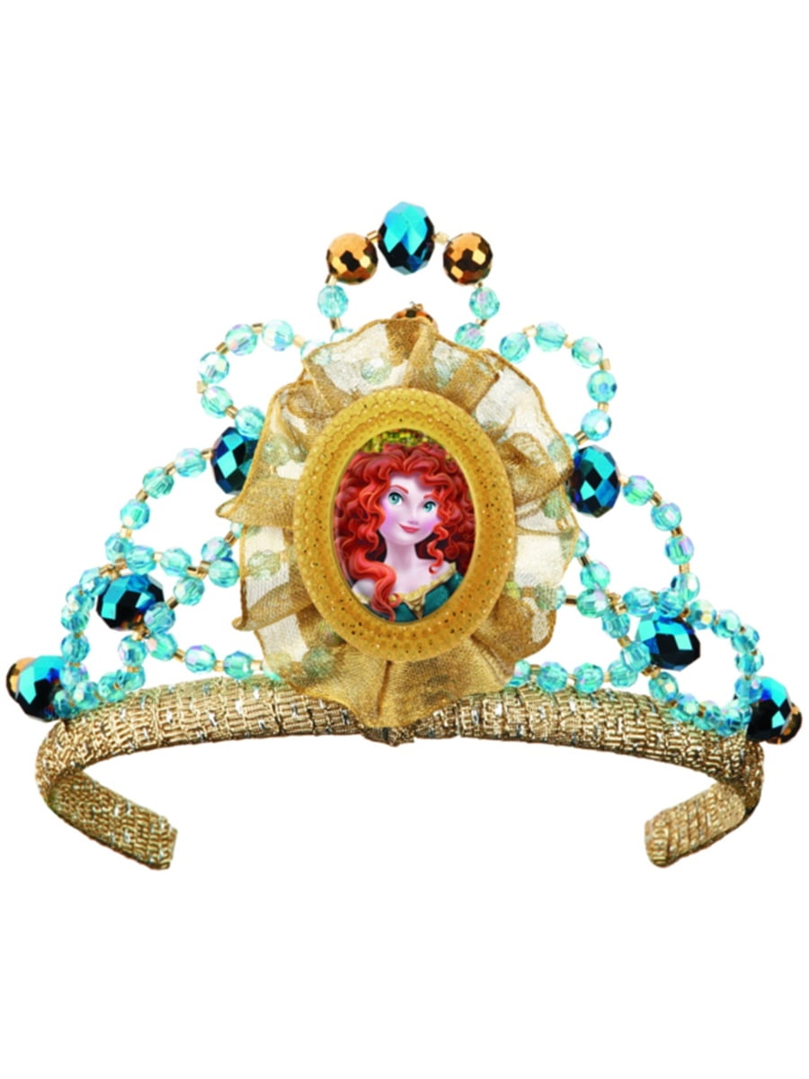 Costume Fairy Princess Merida Queen Gold Blue Tiara - Walmart.com