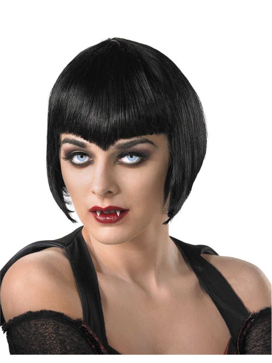 Disguise Costumes Womens Gothic Emo Vampire Costume Black Wig Pointed ...