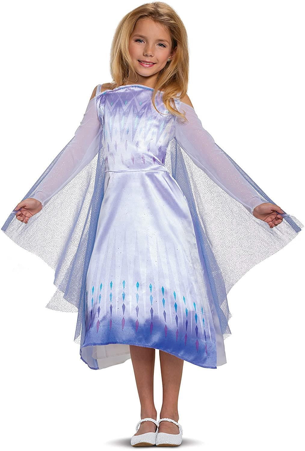 Disguise Disney Frozen Snow Queen Elsa Child Costume, Blue, S(4-6X ...