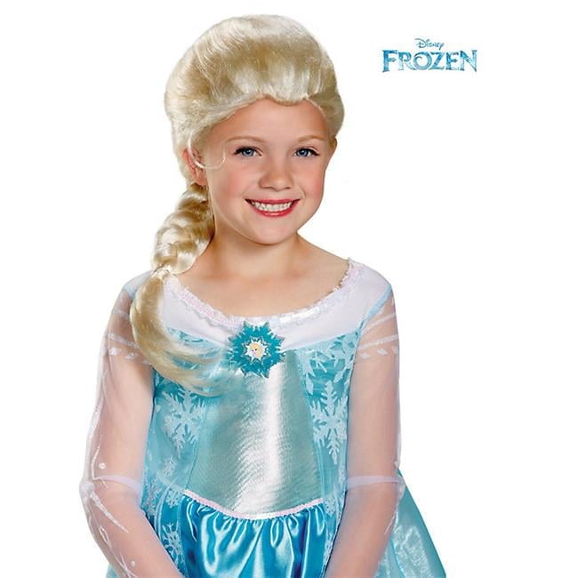 Disguise Frozen Elsa Beige Halloween Costume Wig for Child