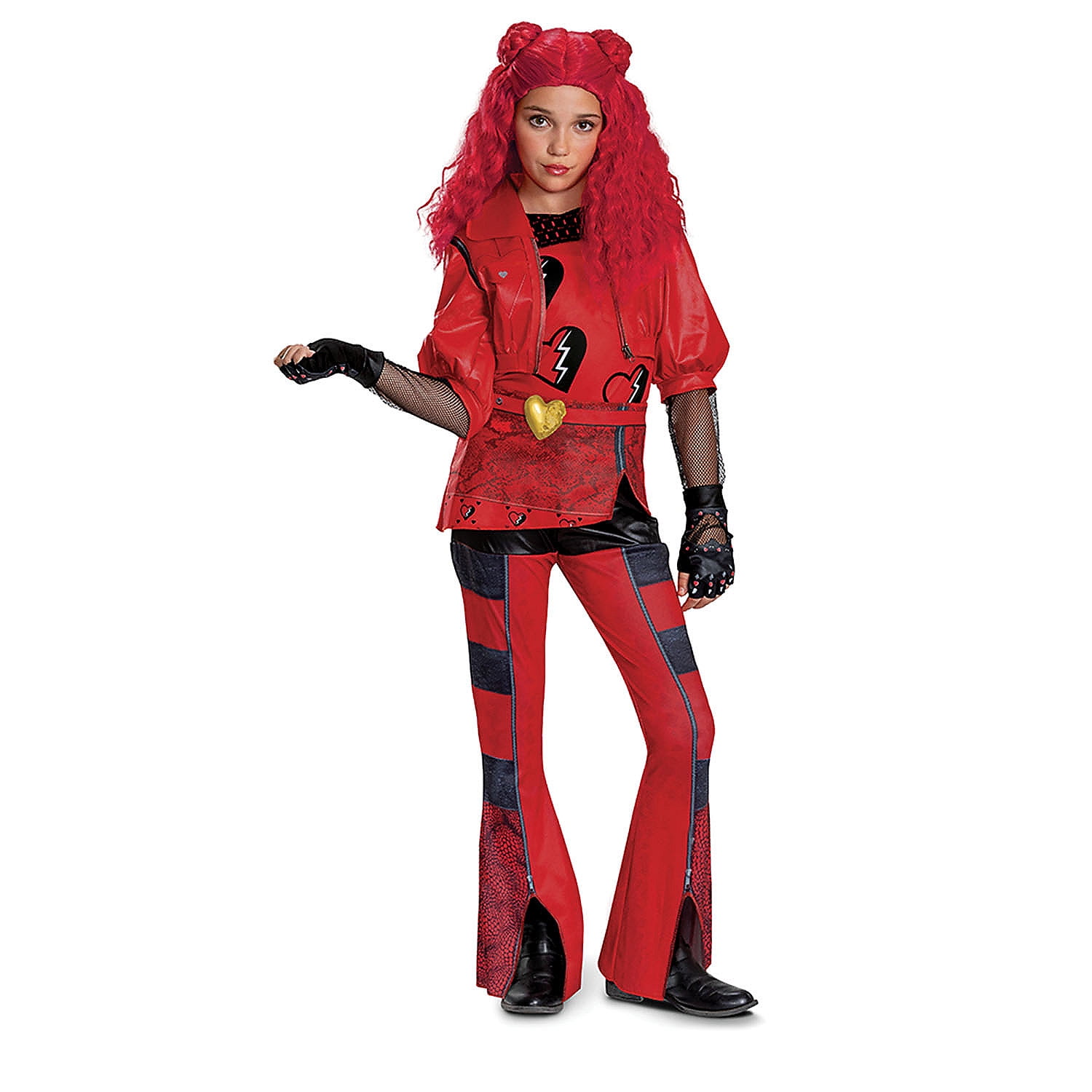 Disguise Girls' Disney's Descendants 4: Rise of Red Deluxe Red Costume ...
