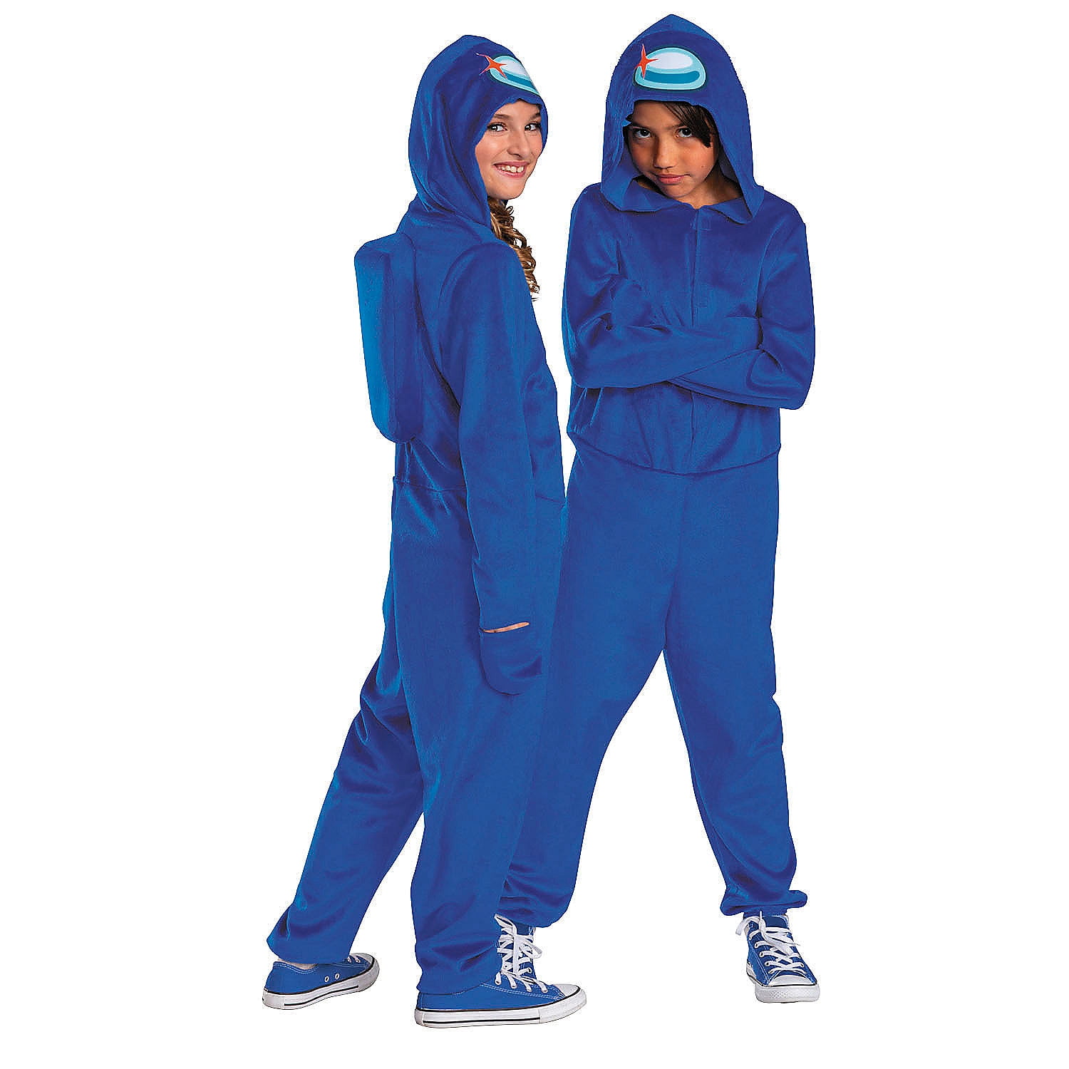 Among Us Kids' Blue Imposter Halloween Costume Jumpsuit - Blue Small 4 ...