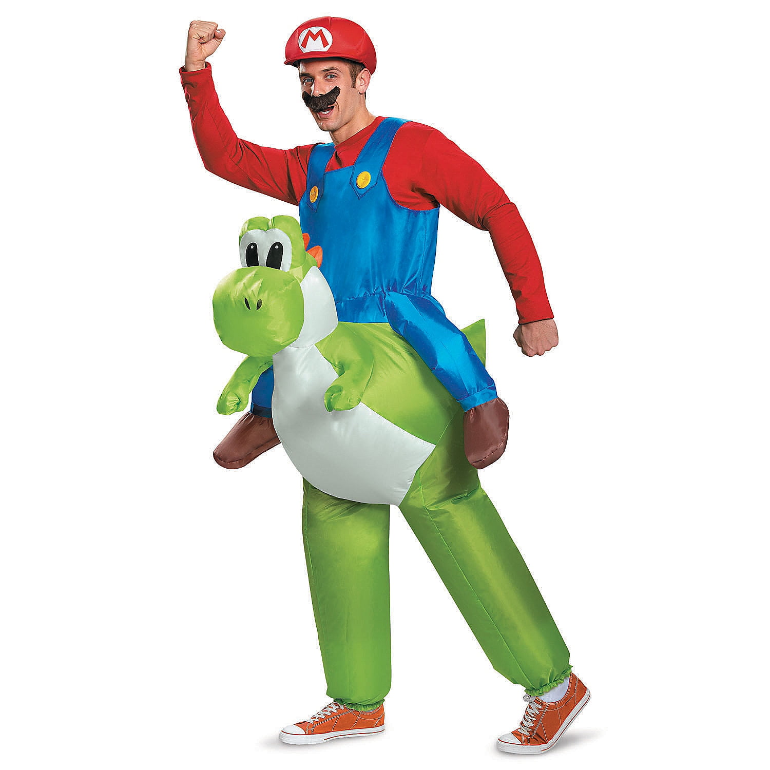 Disguise Men's Super Mario Bros. Mario Riding Yoshi Inflatable ...