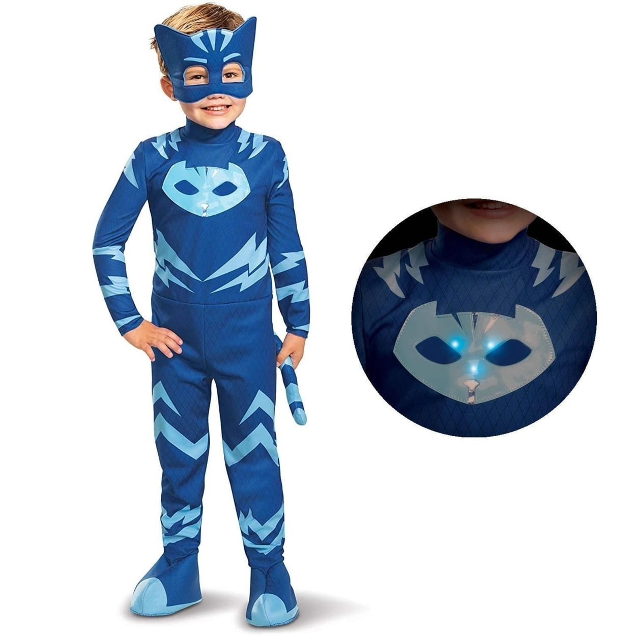 Disguise PJ Masks Catboy Deluxe Light-Up Toddler Costume 2T Jumpsuit ...