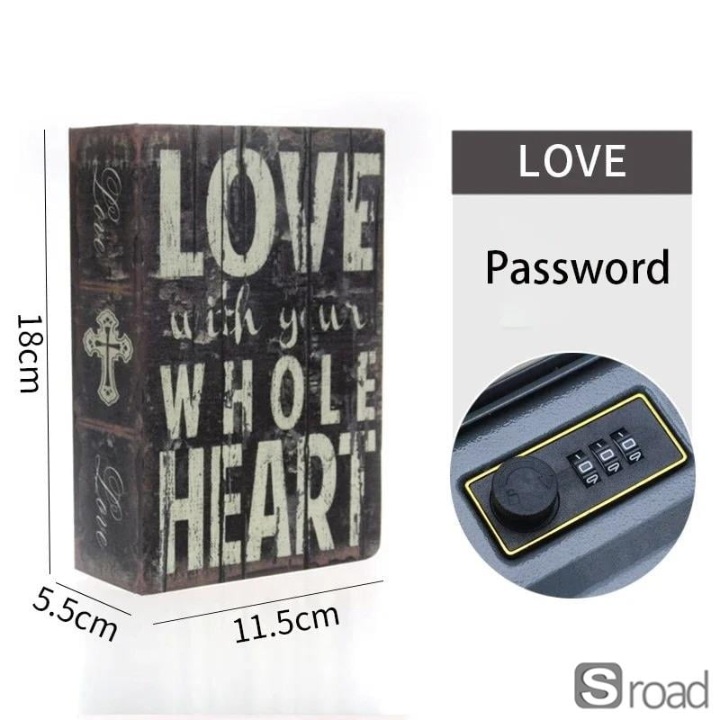 Disguised Book Safe Box With Password Lock - Secret Hidden Security ...