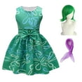 Disgust Costume Dress with Wig for Women Girls, Halloween Birthday ...