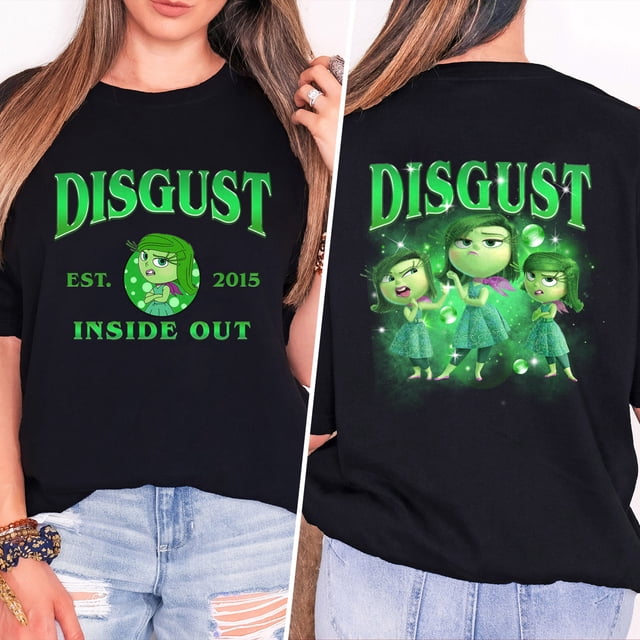 Disgust Inside Out 2 Character Shirt, Inside Out Double Side Full ...