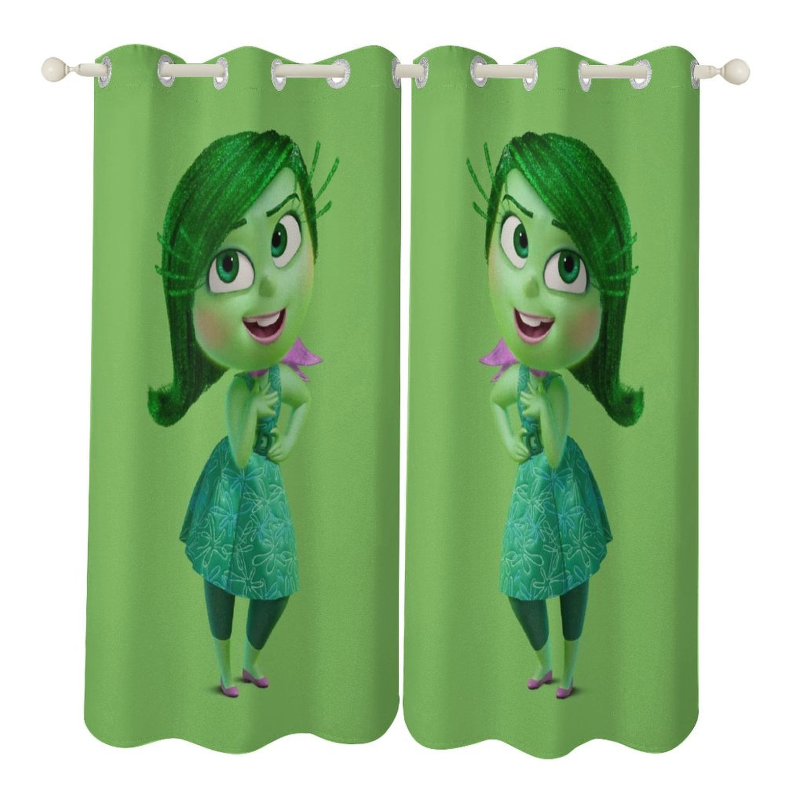 Disgust Inside Out Curtains,Blackout Curtains for Bedroom - Grommet ...
