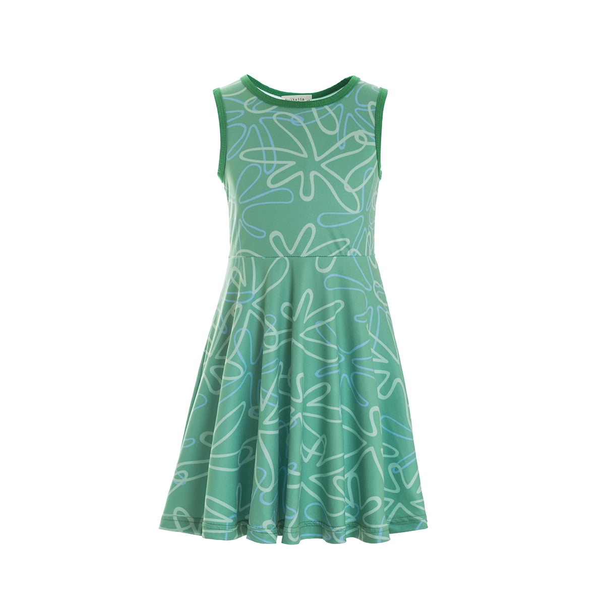 Ruikajia Disgust Inside Out Sleeveless Green Dress, (Girl’s) Sizes 2-12 ...