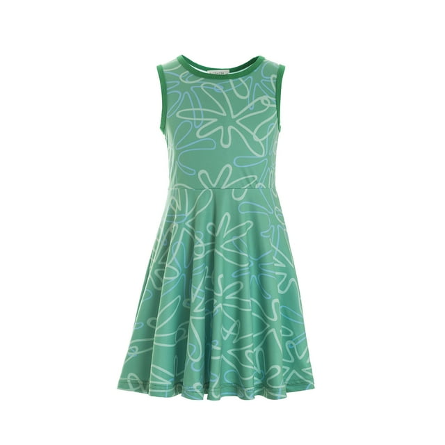 Ruikajia Disgust Inside Out Sleeveless Green Dress, (Girl’s) Sizes 2-12 ...