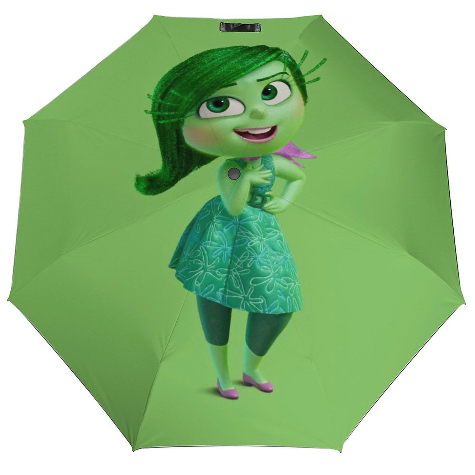 Disgust Inside Out Travel Automatic Folding Rain Umbrellas with Cover ...