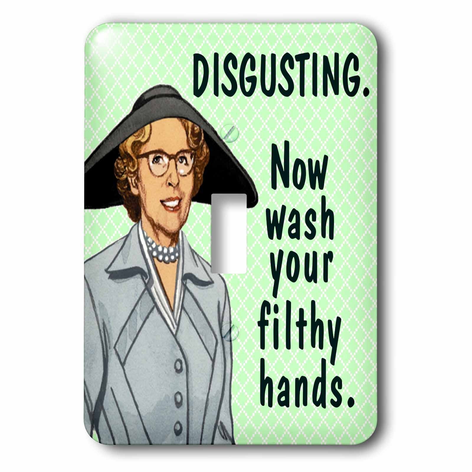 Disgusting- Funny Wash Your Hands Illustration single toggle switch lsp ...
