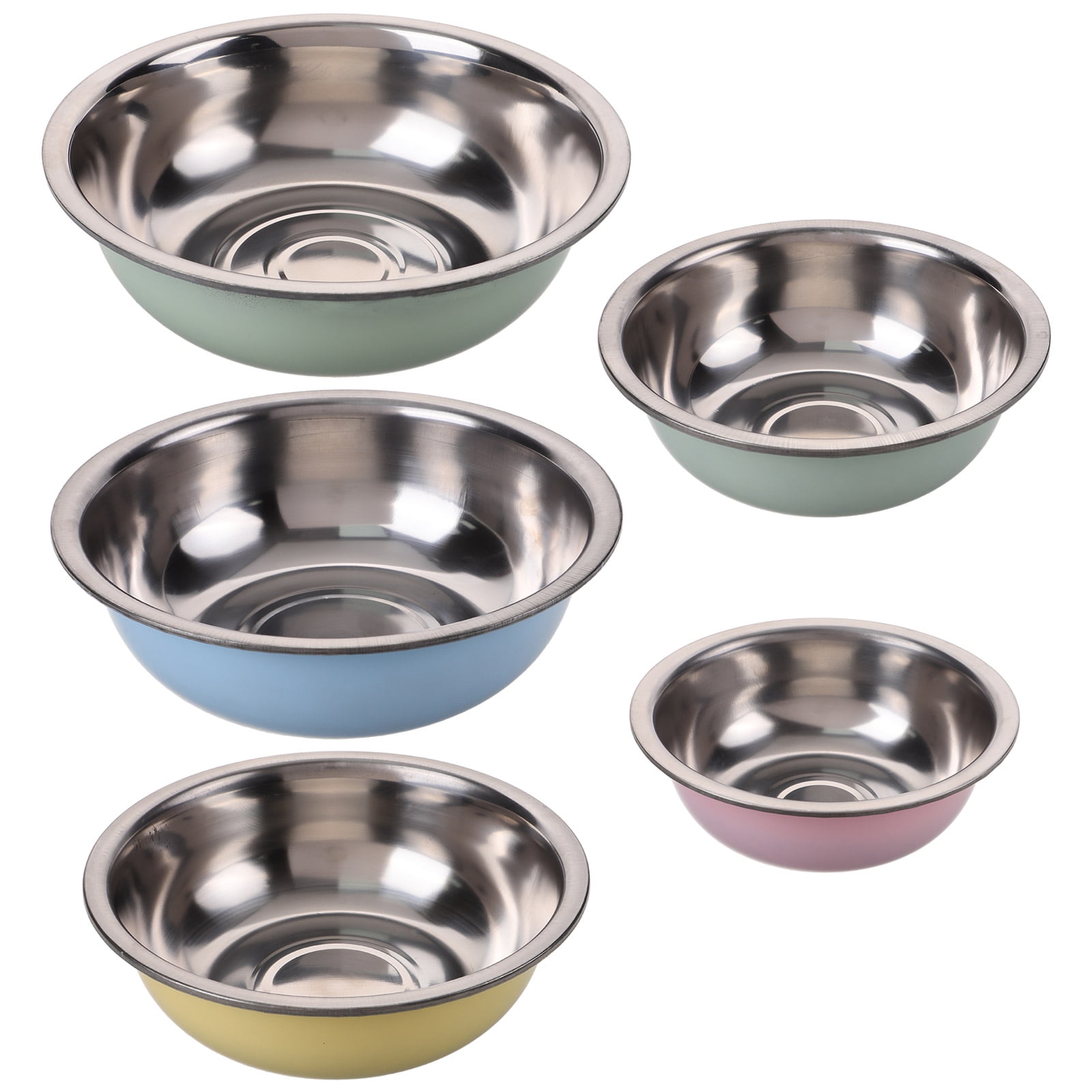 Dish Basin Set Flour Salad Mixing Bowls Metal Dough Basin Face Wash ...