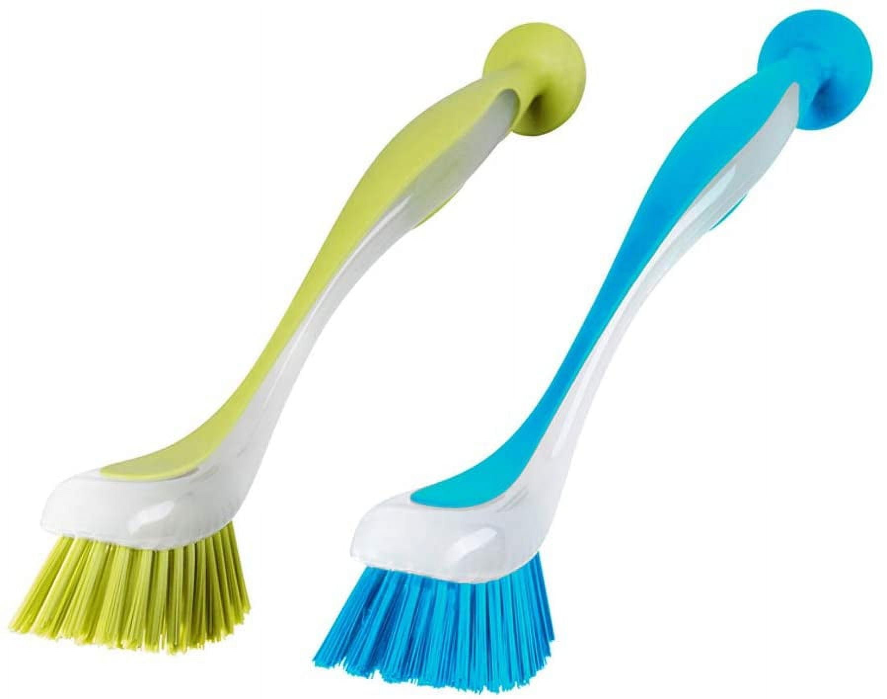 Dish Brush Dishwasher Brushes Long Handle & Soft Grip Friendly Bristles ...