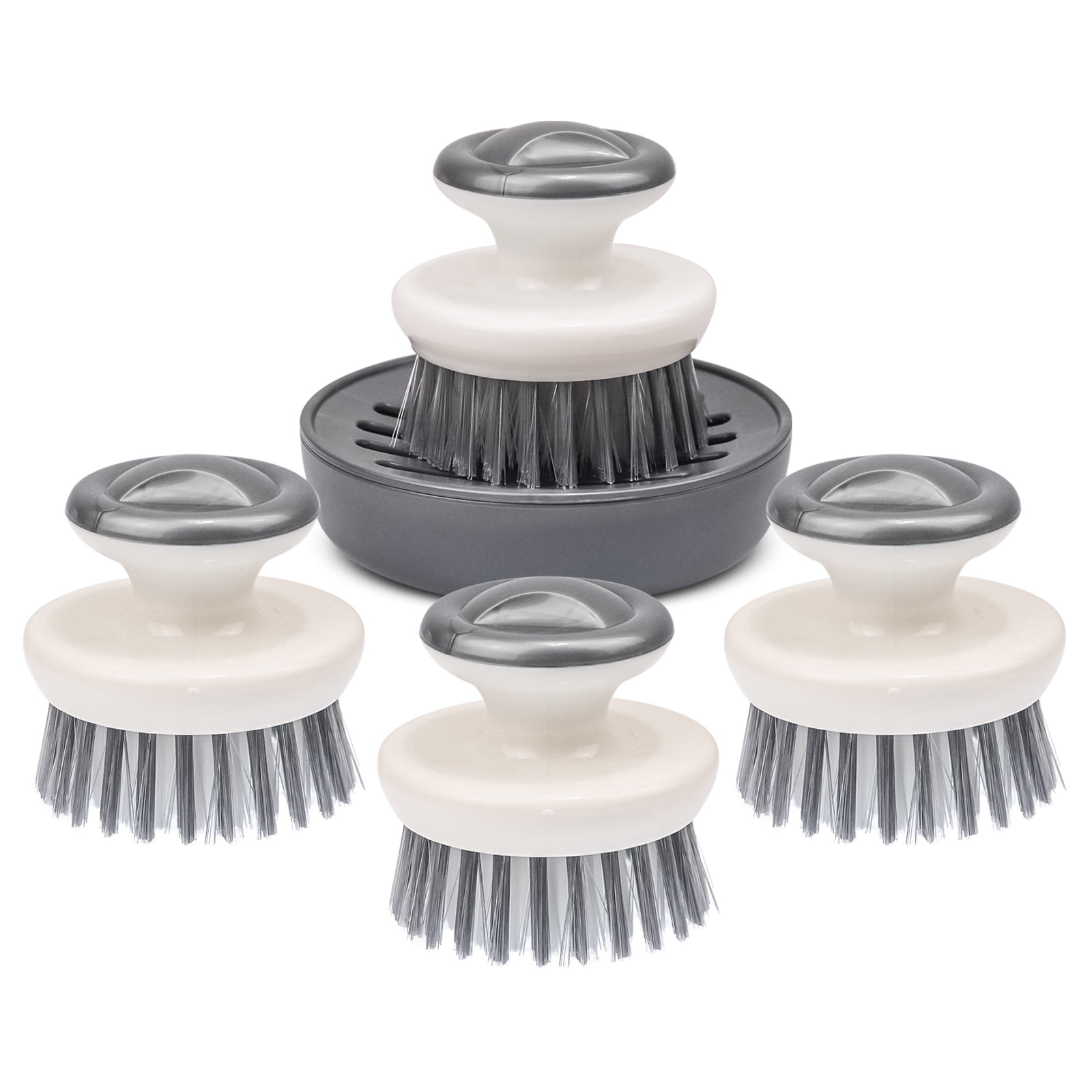 Dish Brush with Handle, Dishwashing Dishes Scrubbers Brush, Kitchen ...