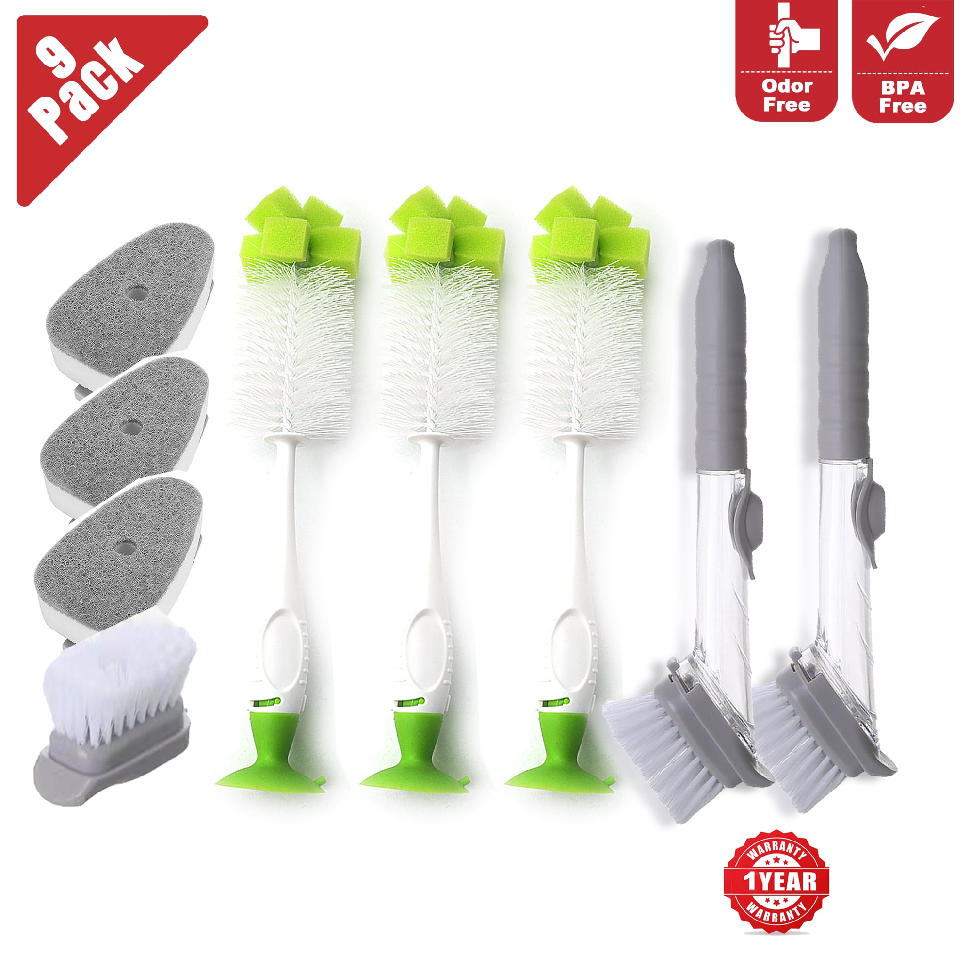 Compac Home Dish Wand Plus: Kitchen Cleaner & Scrubber for Dishes, Pots ...