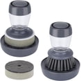 Dish Brush with Soap Dispenser, Kitchen Scrub Brush for Dishes Pots ...