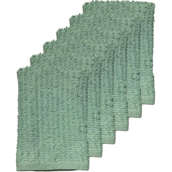 Dish Cloths 100% Cotton Terry Dishcloths for Washing Dishes, Set of 6 ...