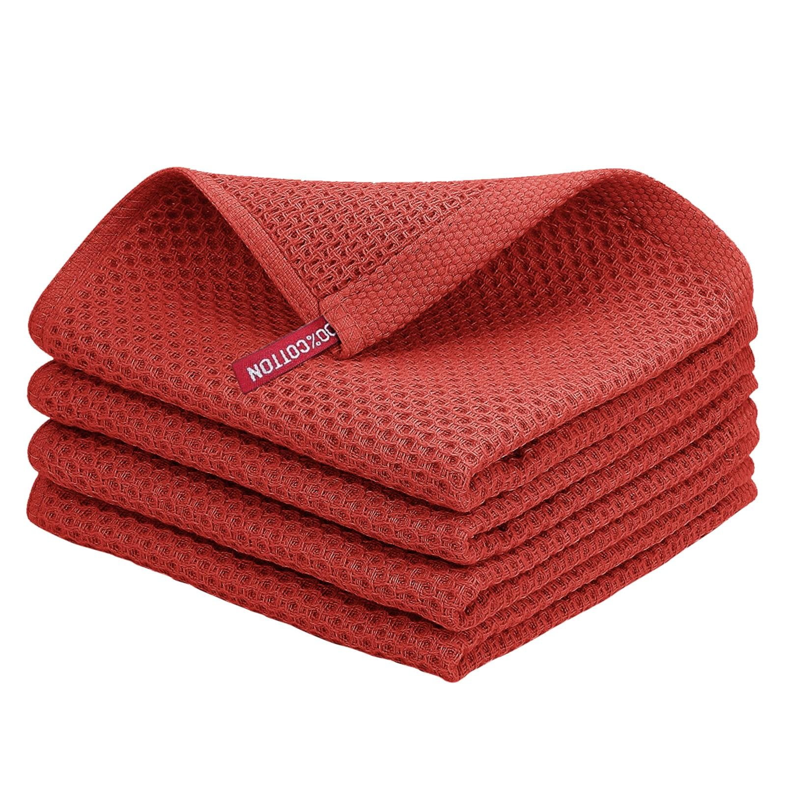 Dish Cloths, Kitchen Rag, Loetky Cotton Dish Cloths Weave Soft and ...