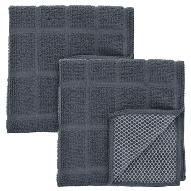 Dish Cloths for Washing Dishes Gray Kitchen Cloths Cleaning Cloths 12 ...