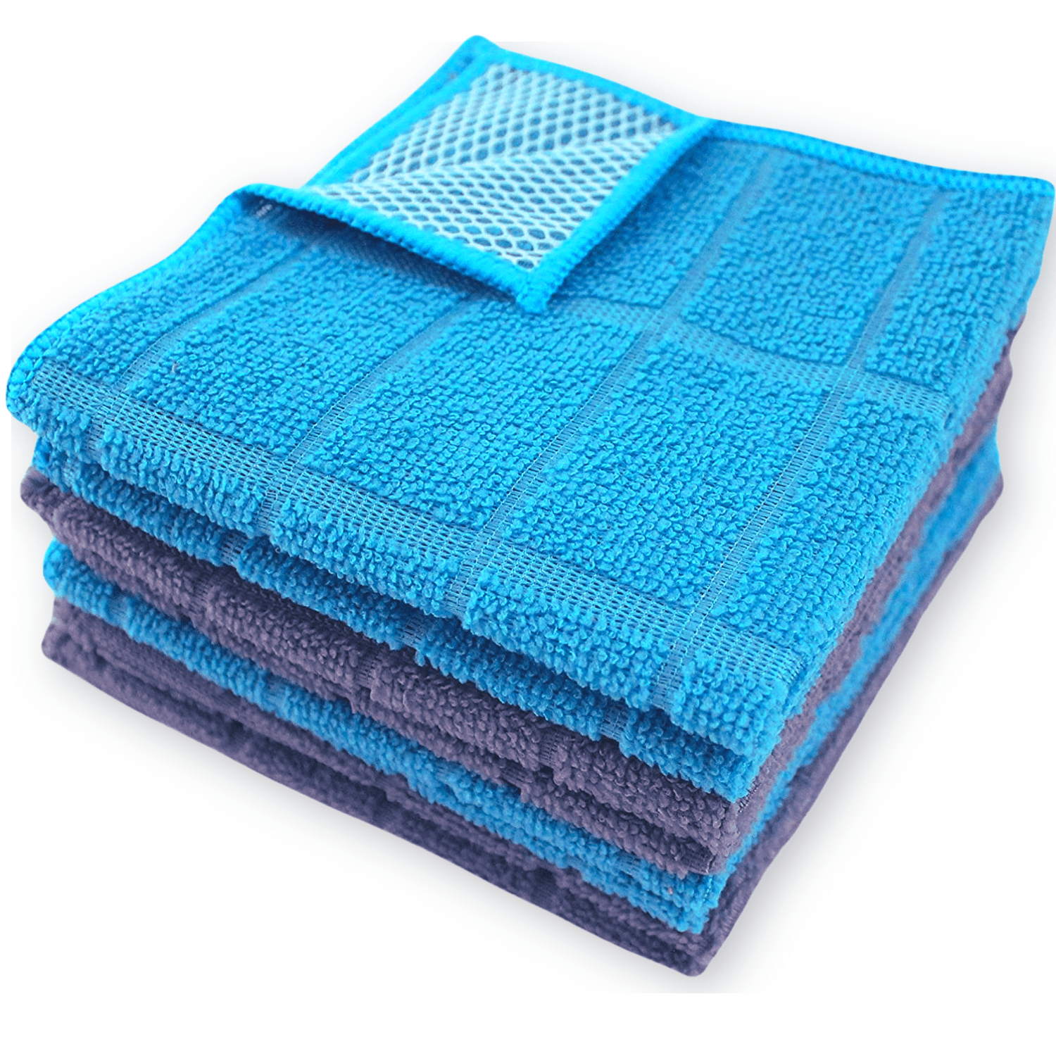 Dish Cloths for Washing Dishes Gray and Soft Teal Kitchen Cloths ...