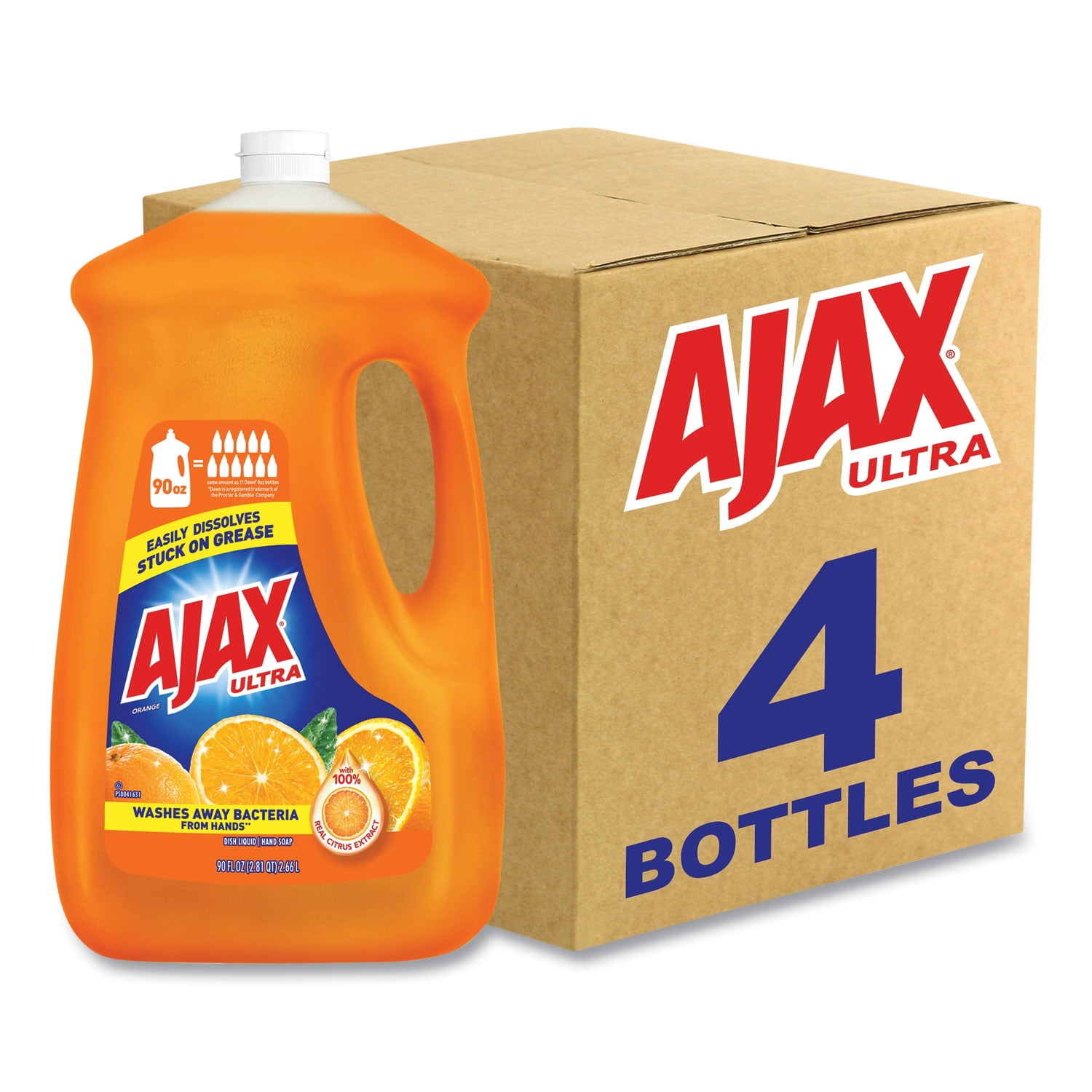 Dish Detergent, Orange Scent, 90 oz Bottle, 4/Carton | Bundle of 5 ...