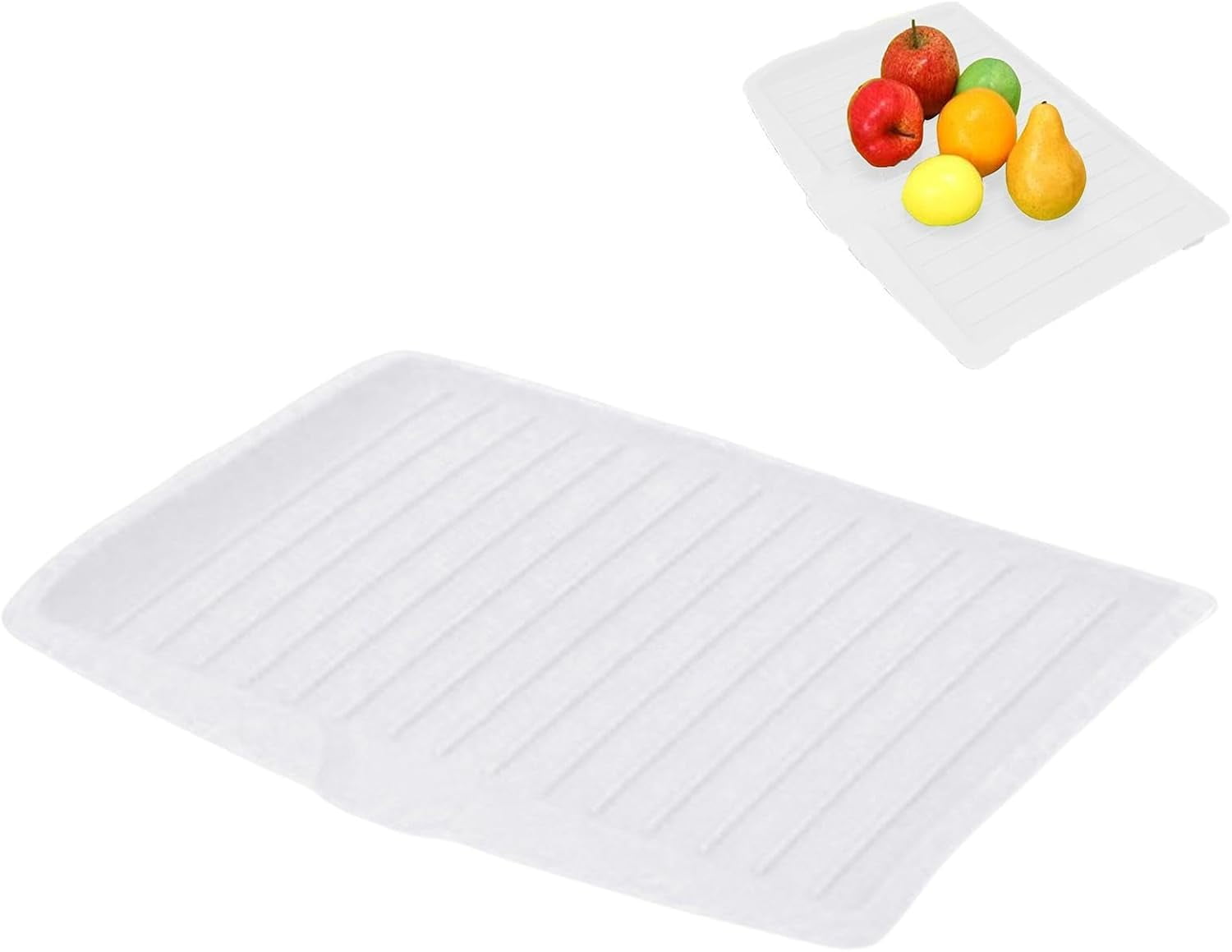 Dish Drain Board with Side Drop - Kitchen Utility Draining Board, Drain ...