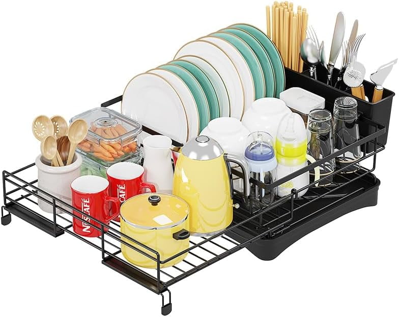 Dish Drainer - Expandable Dish Rack, Multifunctional Dish Rack, Large ...