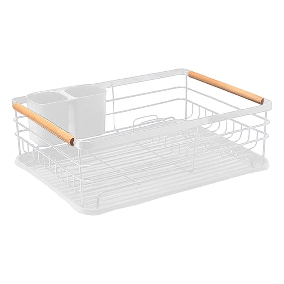 Dish Drainer For Kitchen 41.5 X 30.5 Cm Matt Black Stainless Steel Tray ...