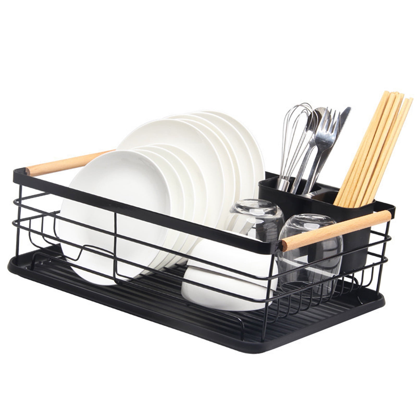 Dish Drainer Kitchen Monolayer Waterproof Cutlery Shelf Tabletop ...