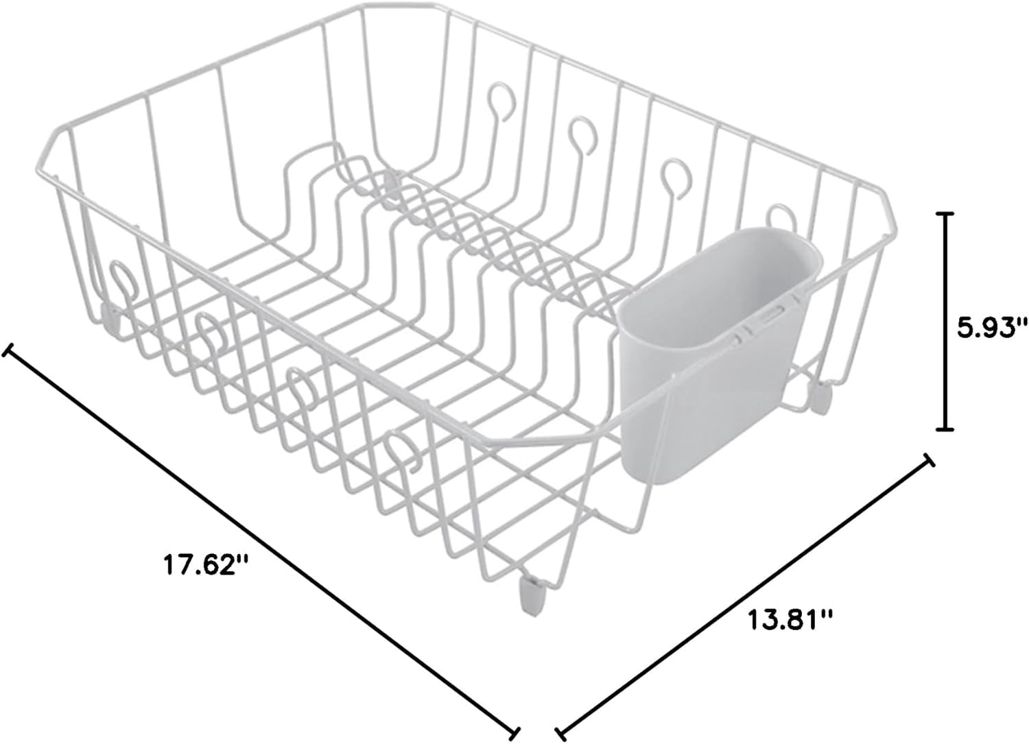 Dish Drainer Tray Large White, Kitchen Counter Drain Board for Drying ...