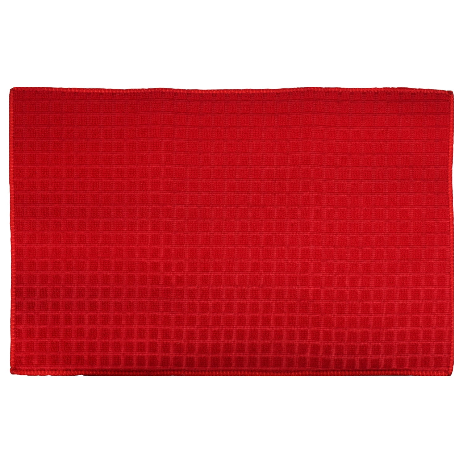 Dish Drying Mat - 12 x 18 in - Red Microfiber Kitchen Towels - Set of 6 ...