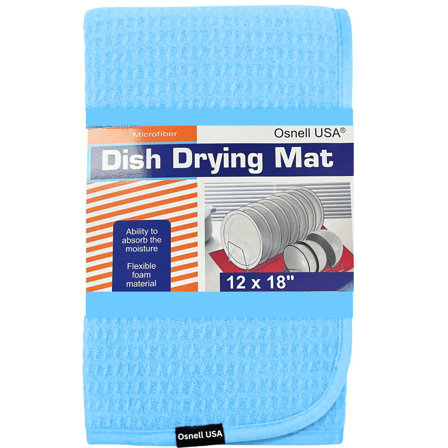 Dish Drying Mat - 12 x 18 in - Soft Teal Microfiber Kitchen Towels ...