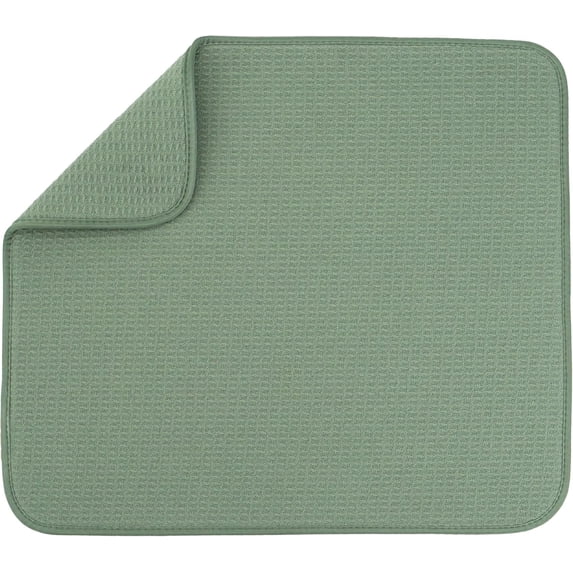 Dish Drying Mat 16” x 18” Absorbent Microfiber Kitchen Counter Mat ...