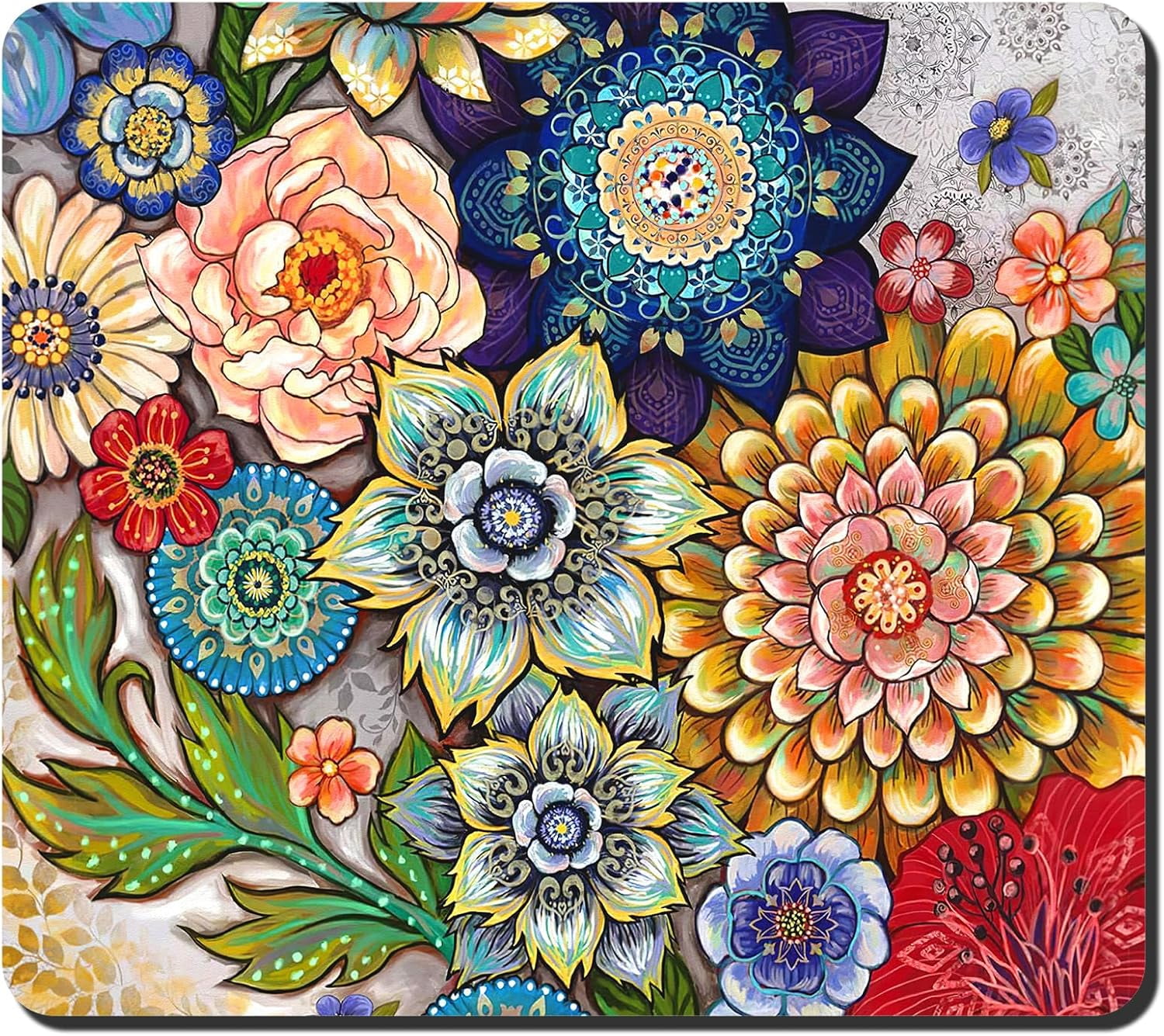 Dish Drying Mat, 16x18" Flower Theme Absorbent Drying Mat for Kitchen ...