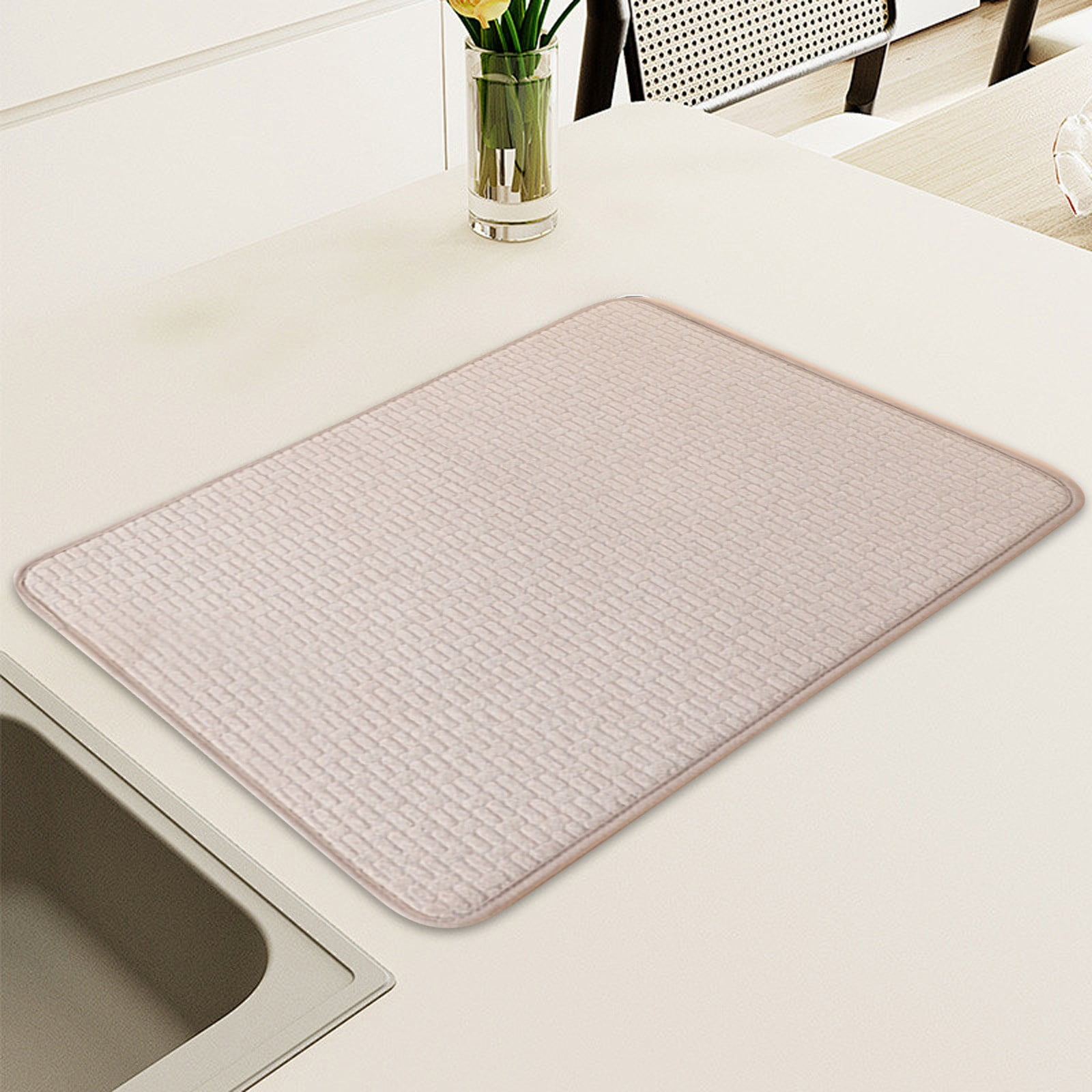 Dish Drying Mat 20 X 15 Inch Absorbent Microfiber Dishes Drainer Mats ...