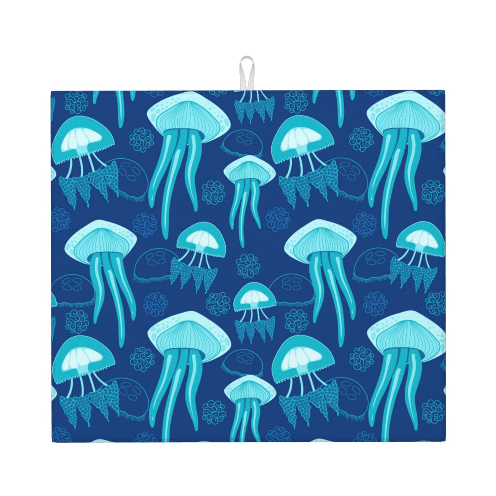 Dish Drying Mat, Blue Jellies Highly Absorbent Drying Matt Kitchen ...