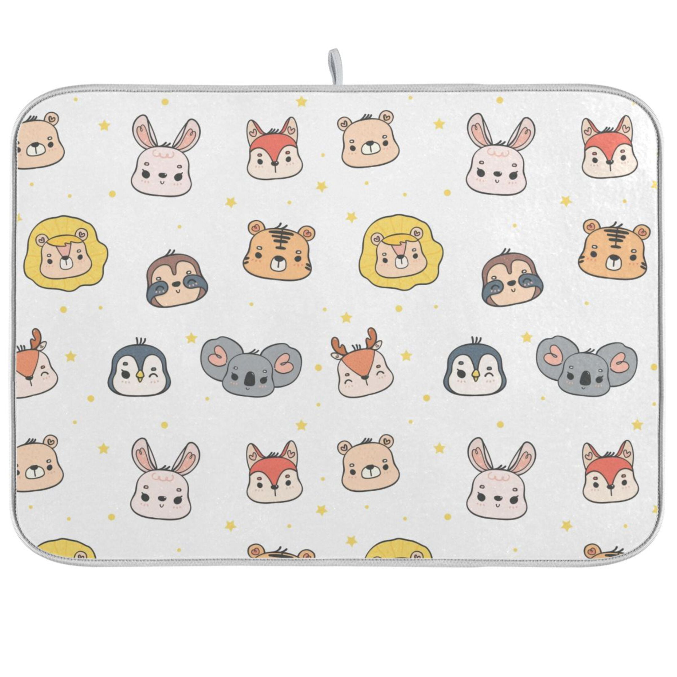 Dish Drying Mat Cartoon Cats Foxes Rabbits Monkey Kitchen Mats ...