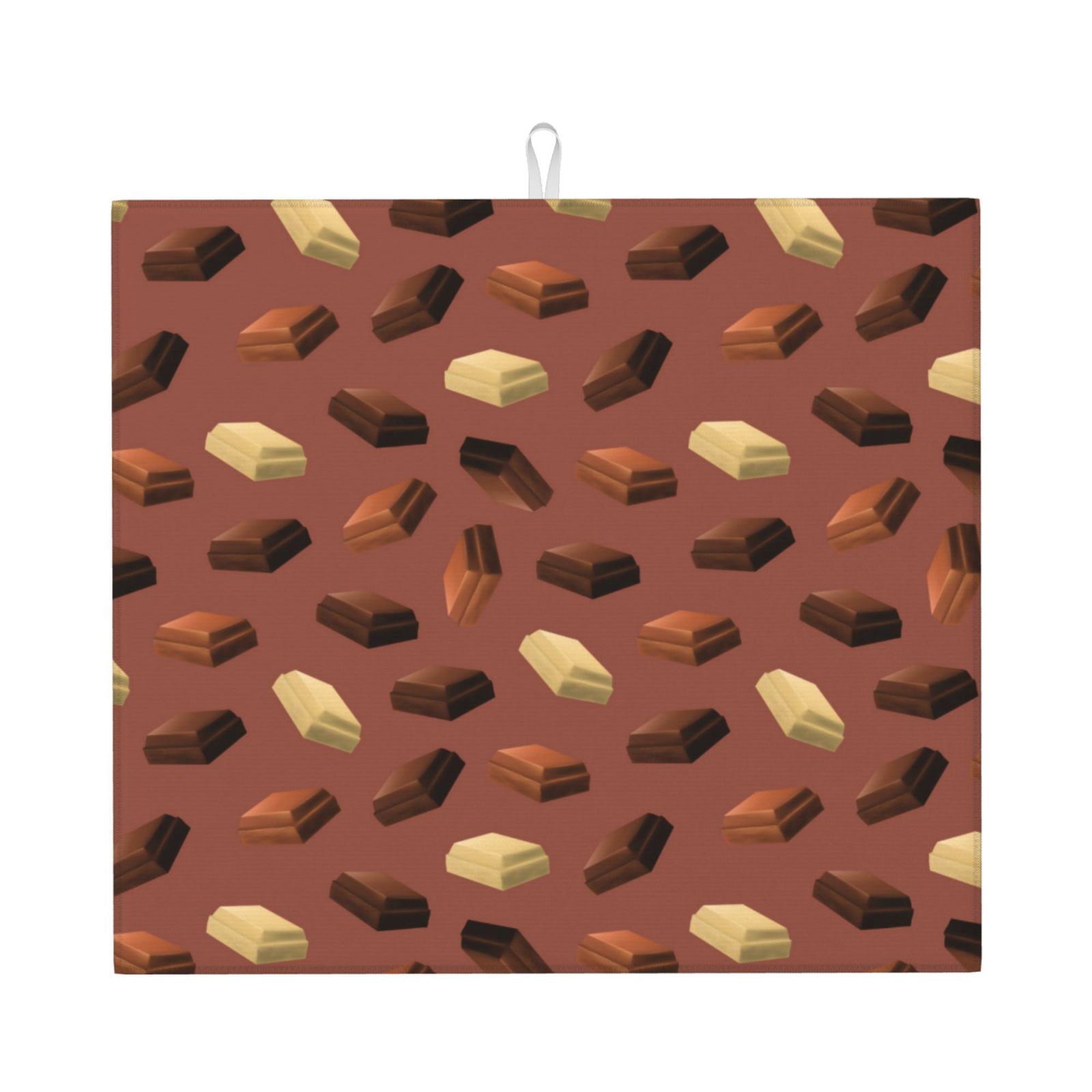 Dish Drying Mat, Chocolate Pattern No.9019 Highly Absorbent Drying Matt ...