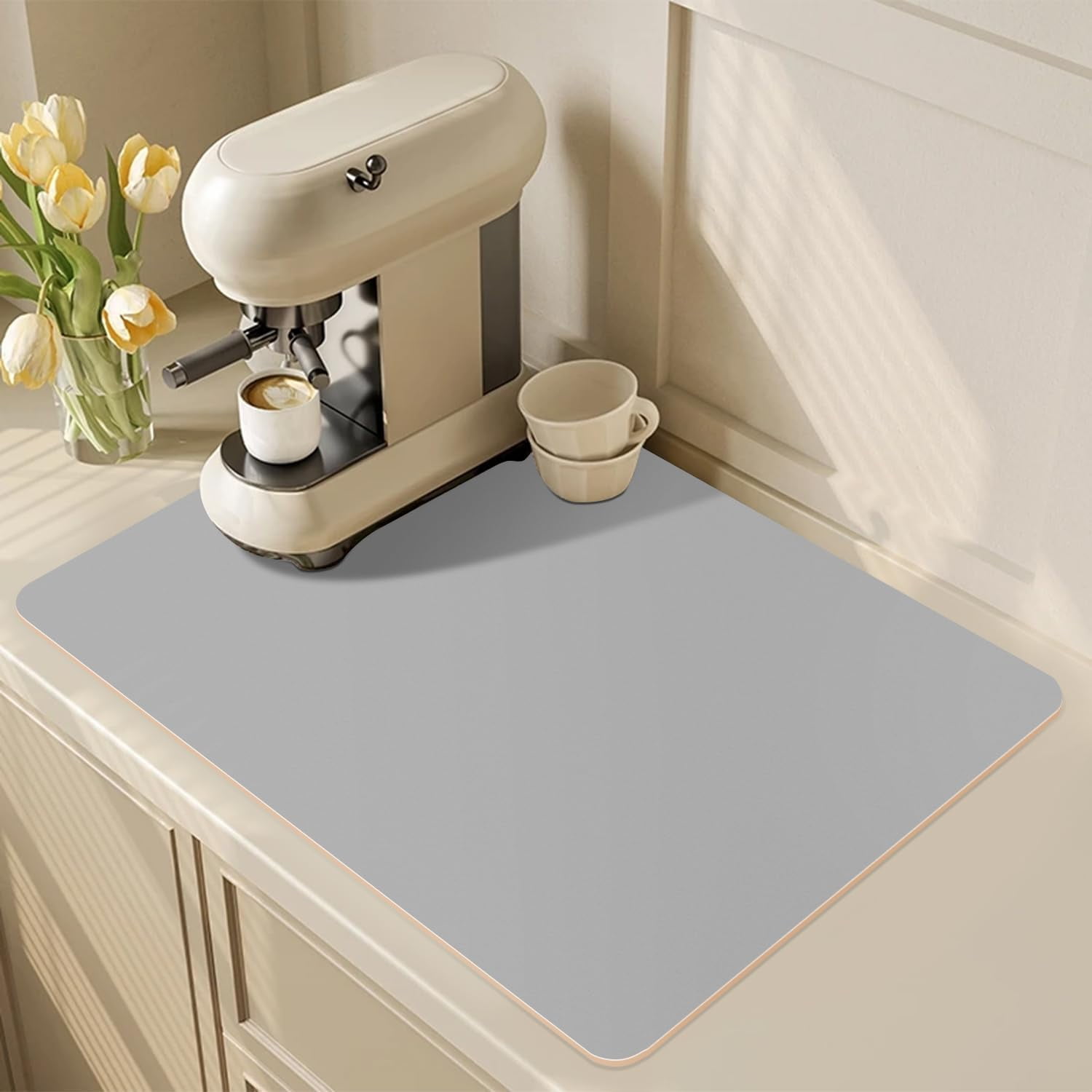 Dish Drying Mat Coffee Mat - Super Absorbent Drying Matt Large Dishes ...