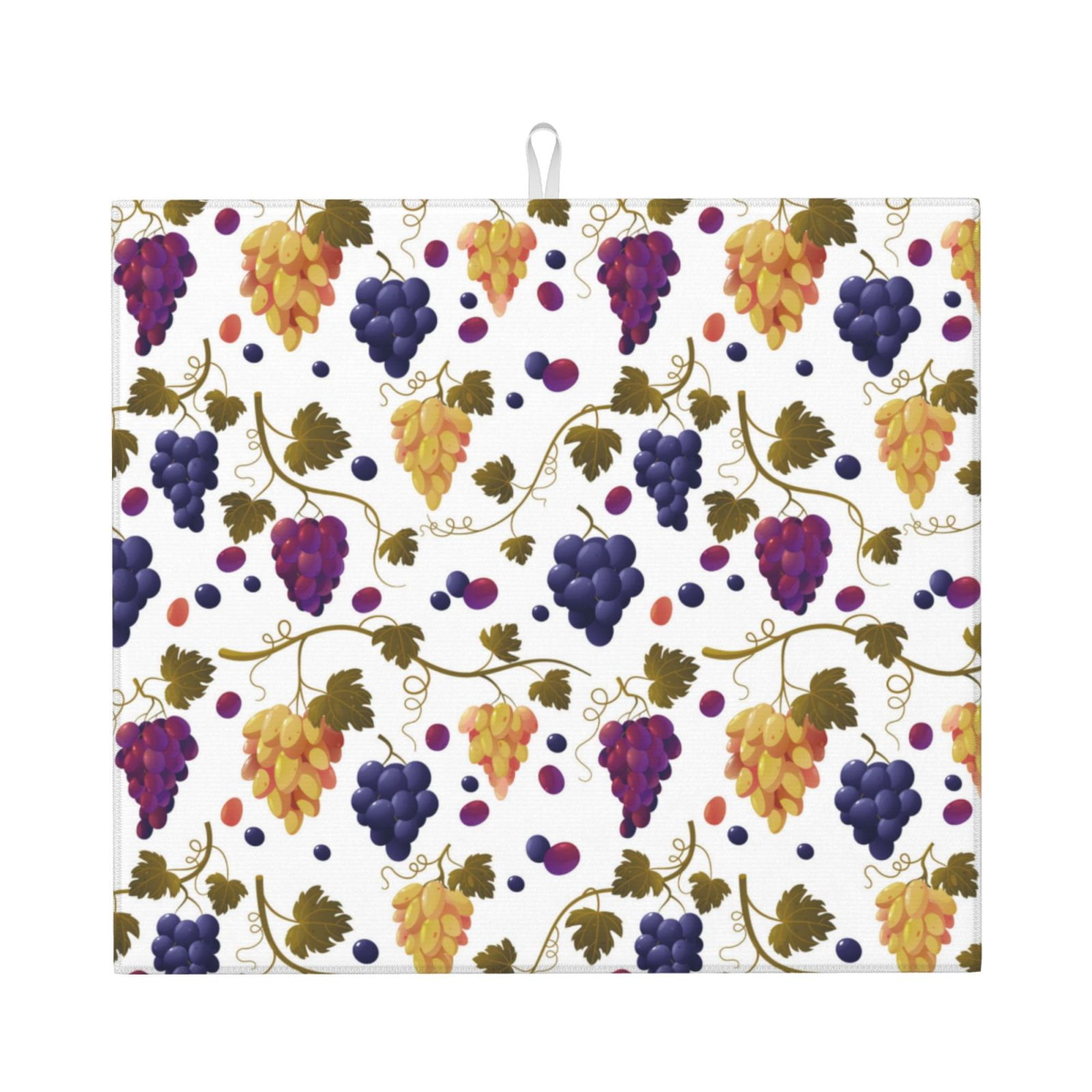 Dish Drying Mat, Colorful Cute Grape Highly Absorbent Drying Matt ...