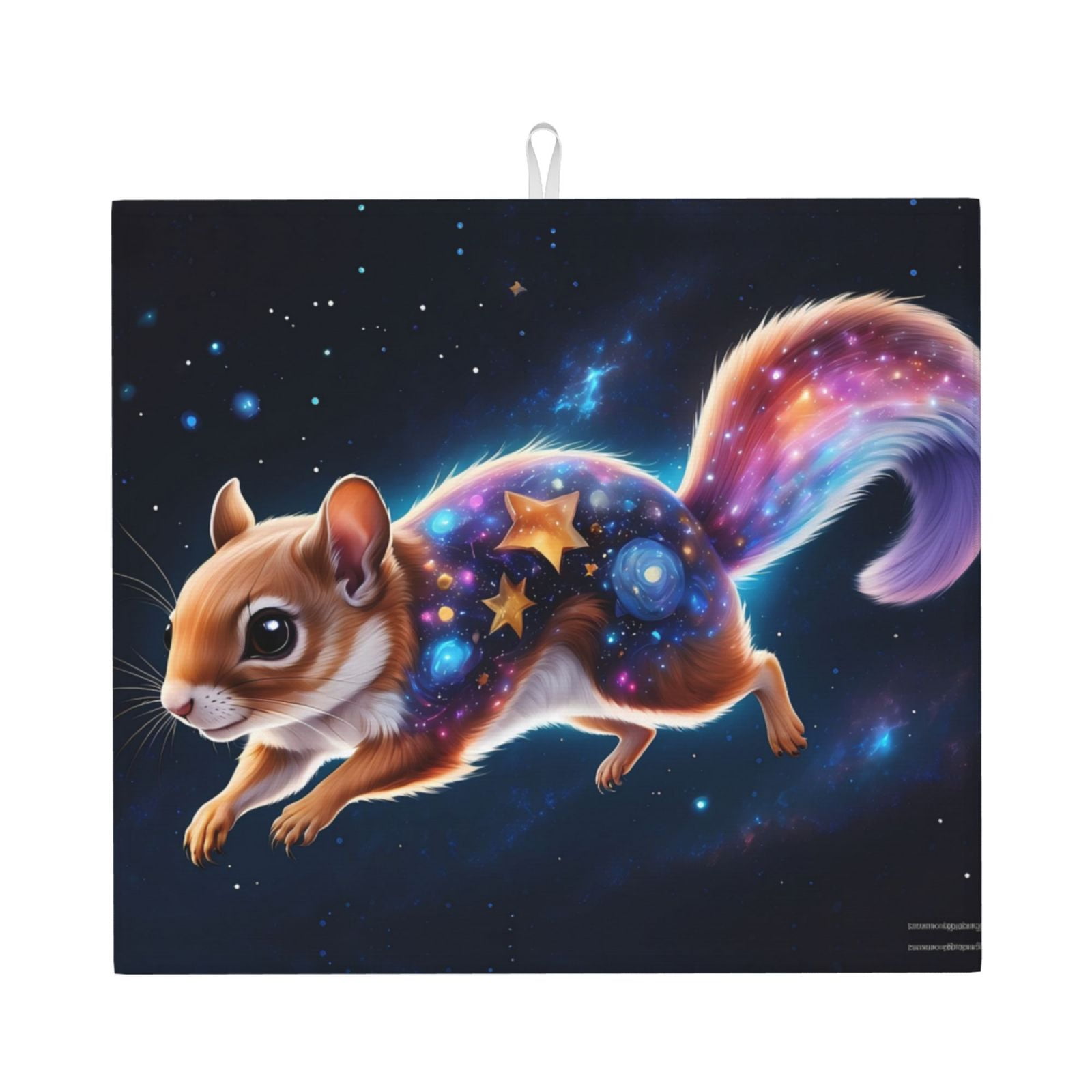 Dish Drying Mat, Colorful Star River Squirrel Highly Absorbent Drying ...