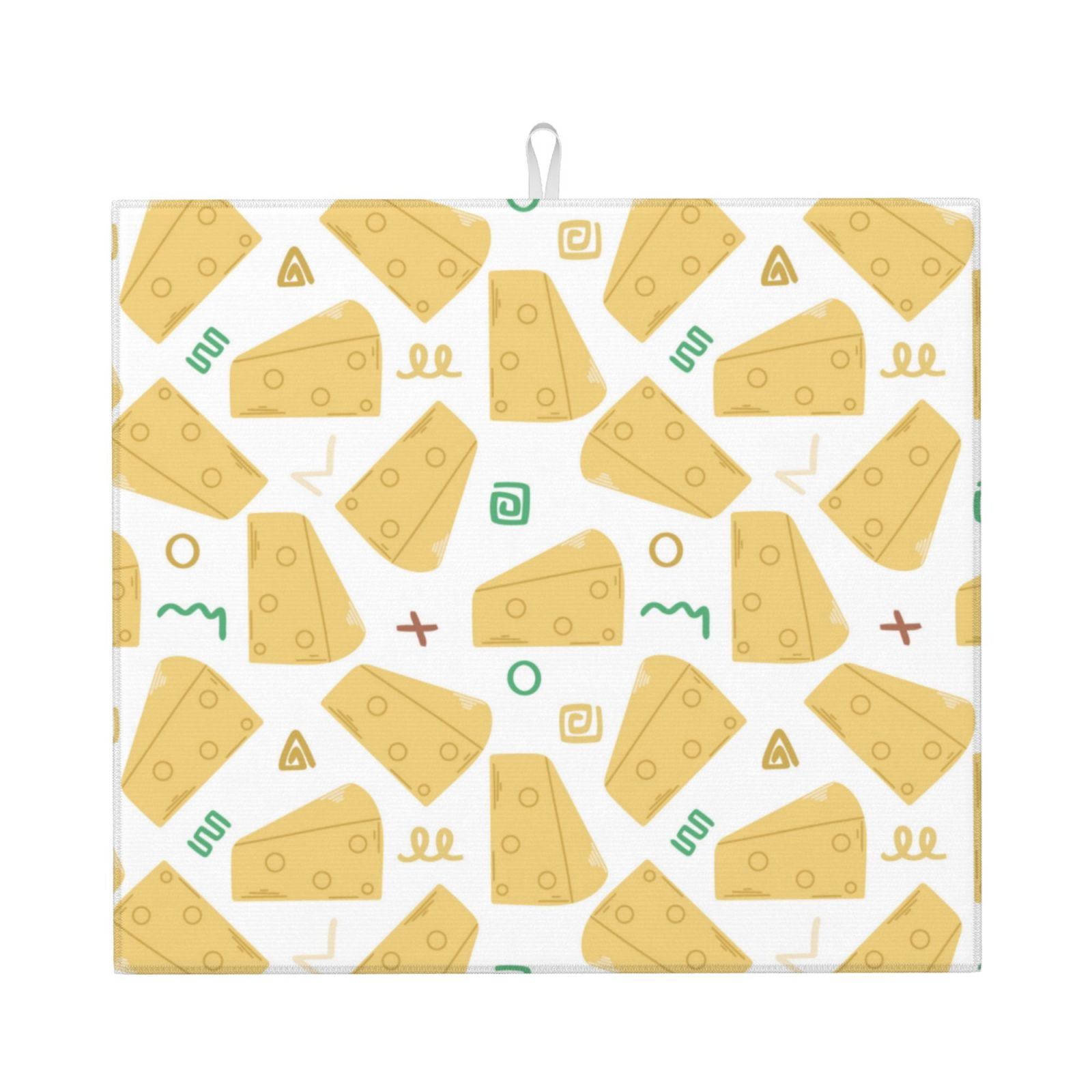 Dish Drying Mat, Cute Cheese Line Highly Absorbent Drying Matt Kitchen ...