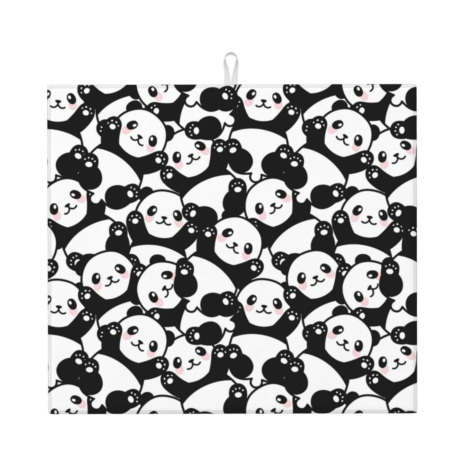 Dish Drying Mat, Cute Panda-E Highly Absorbent Drying Matt Kitchen ...