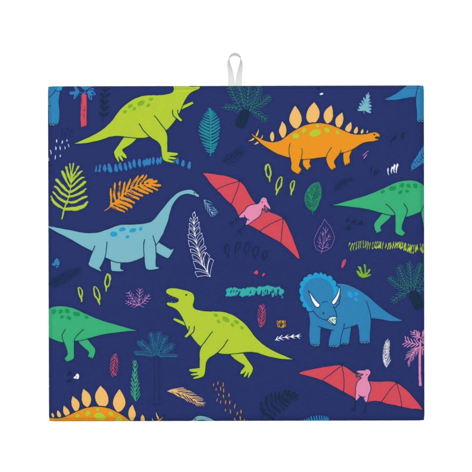 Dish Drying Mat, Dinosaurs Adventure Highly Absorbent Drying Matt ...
